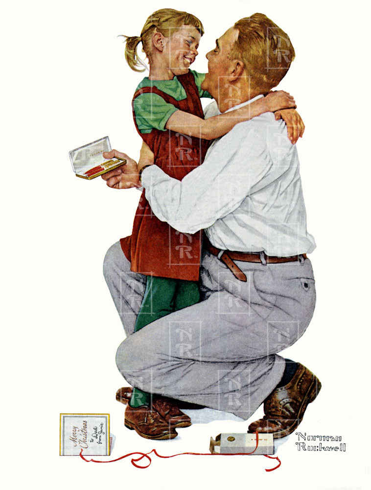 She Gave Me a Parker 61 / Happy Birthday to Dad - Norman Rockwell